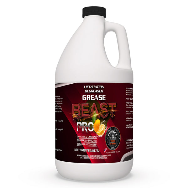 Grease Beast Pro - Citrus Floating Lift Station Degreaser & Deodorizer ...